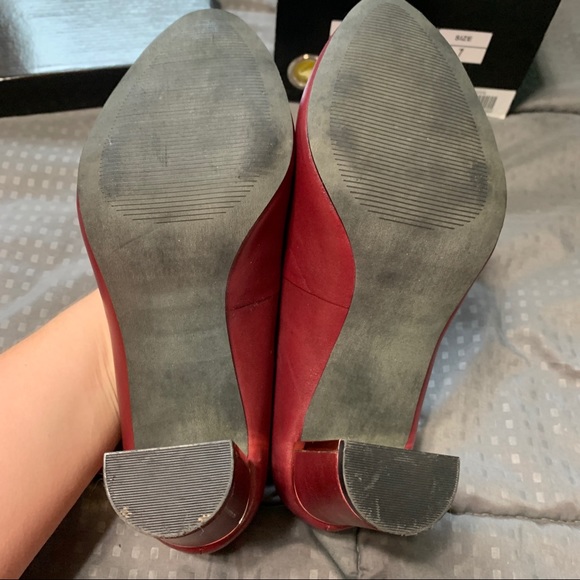 IMAN | Shoes | Iman Leather Sangria Heels Shoes Size 7 | Poshmark
